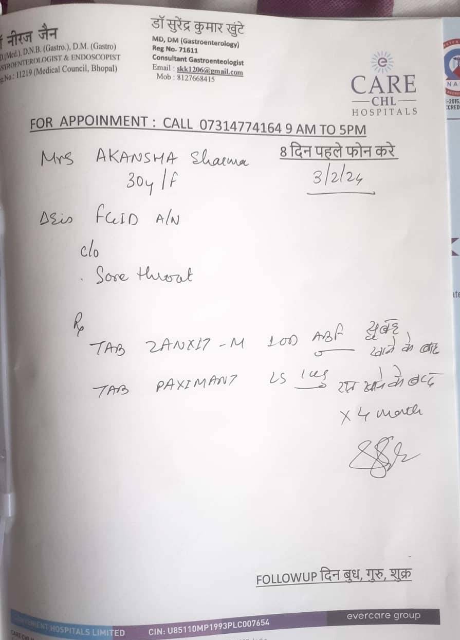 Recovery of Anxiety Neurosis, Depression and Gastritis - Online Patient ...